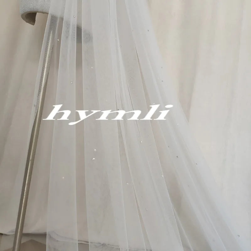 Cathedral Bridal Veil Cut Edge Veil Scatter Crystal Veil Chapel Weddin